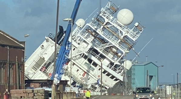 SuperyachtNews.com - Operations - RV Petrel in major dry dock incident